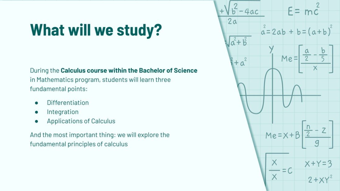 Calculus - Bachelor of Science in Mathematics