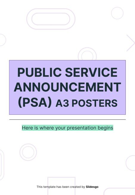 Public Service Announcement (PSA) Posters
