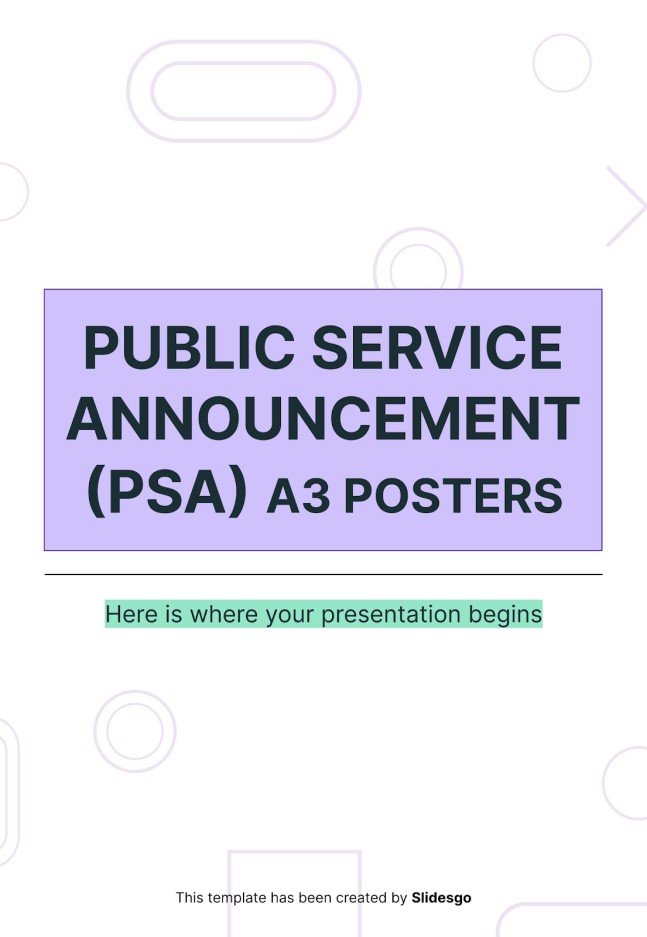 Public Service Announcement (PSA) Posters