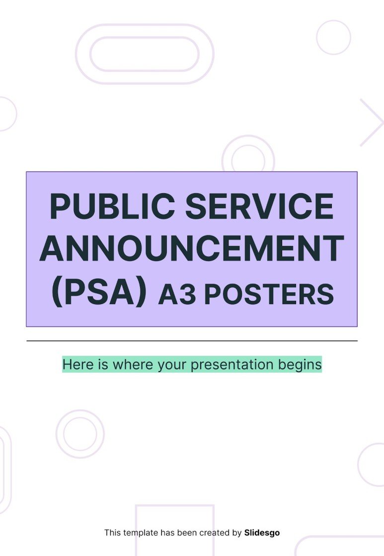 Public Service Announcement (PSA) Posters