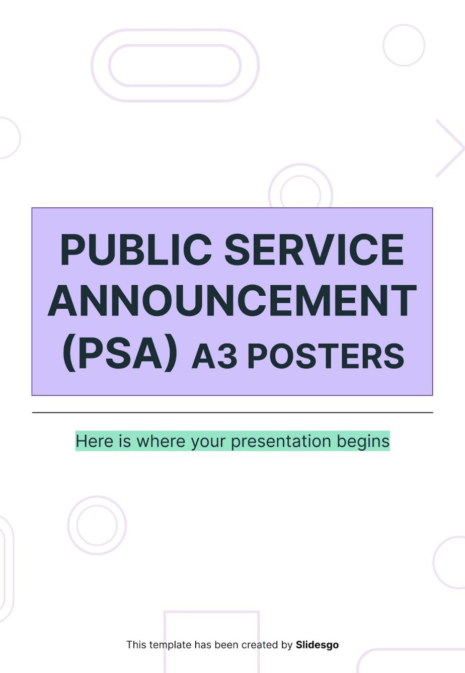 Public Service Announcement (PSA) Posters