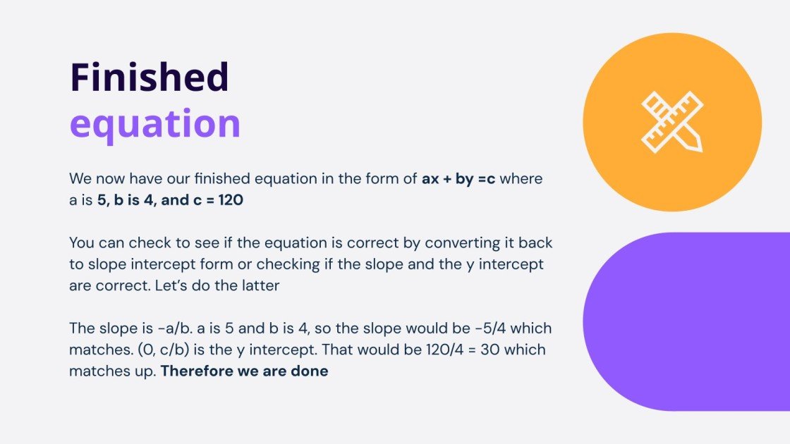 How to Convert Slope Intercept Form to Standard Form