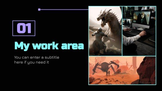 Gaming Design Portfolio | Google Slides & PowerPoint template