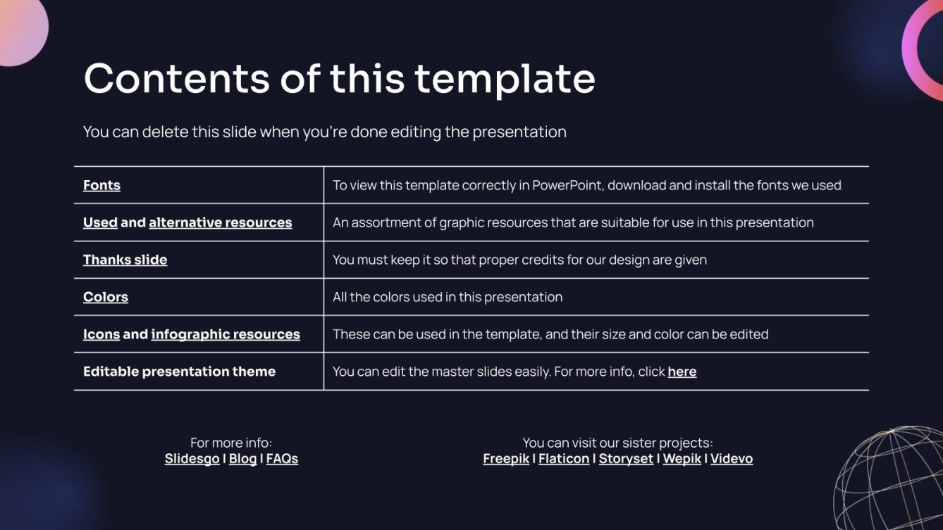 3D Wireframe Shapes Business Basic Template