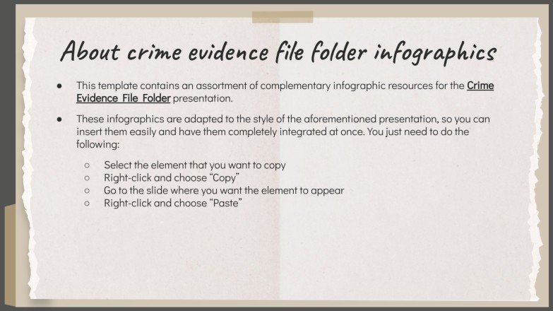 Crime Evidence File Folder Infographics | Google Slides