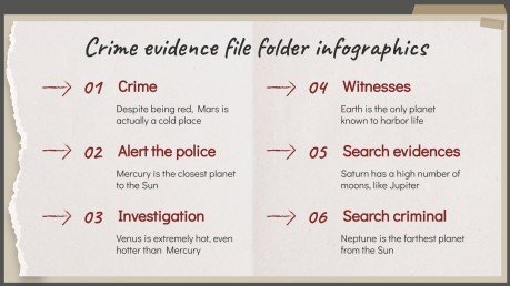 Crime Evidence File Folder Infographics | Google Slides