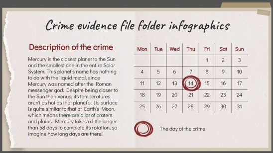 Crime Evidence File Folder Infographics | Google Slides