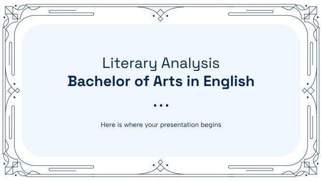 Literary Analysis - Bachelor of Arts in English