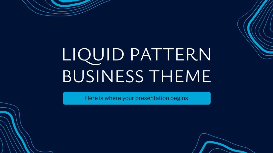 Liquid Pattern Business Theme | Google Slides & PPT
