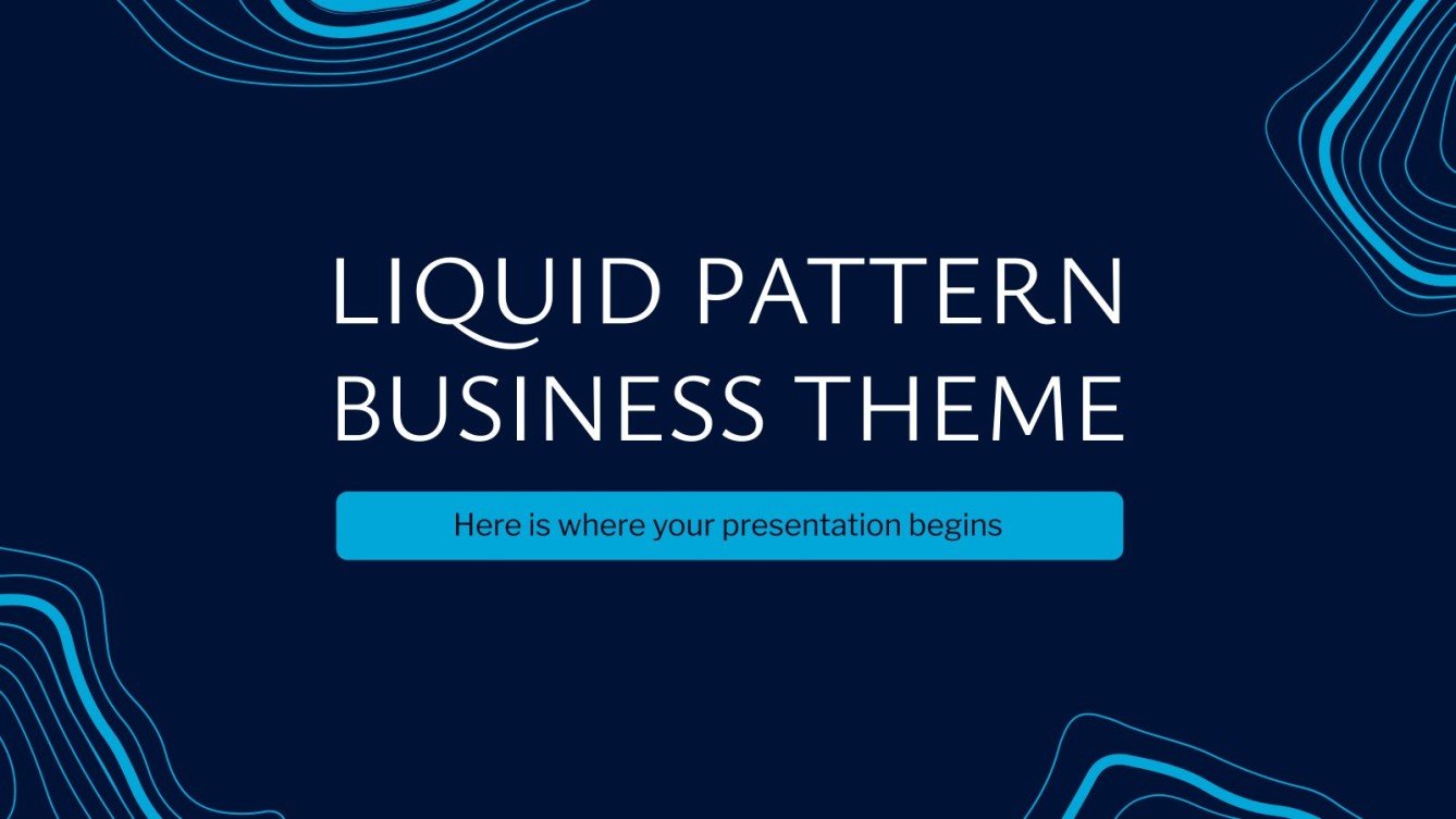 Liquid Pattern Business Theme | Google Slides & PPT