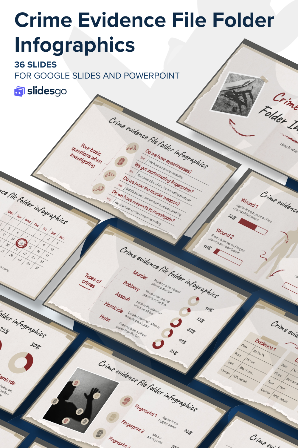 Crime Evidence File Folder Infographics | Google Slides