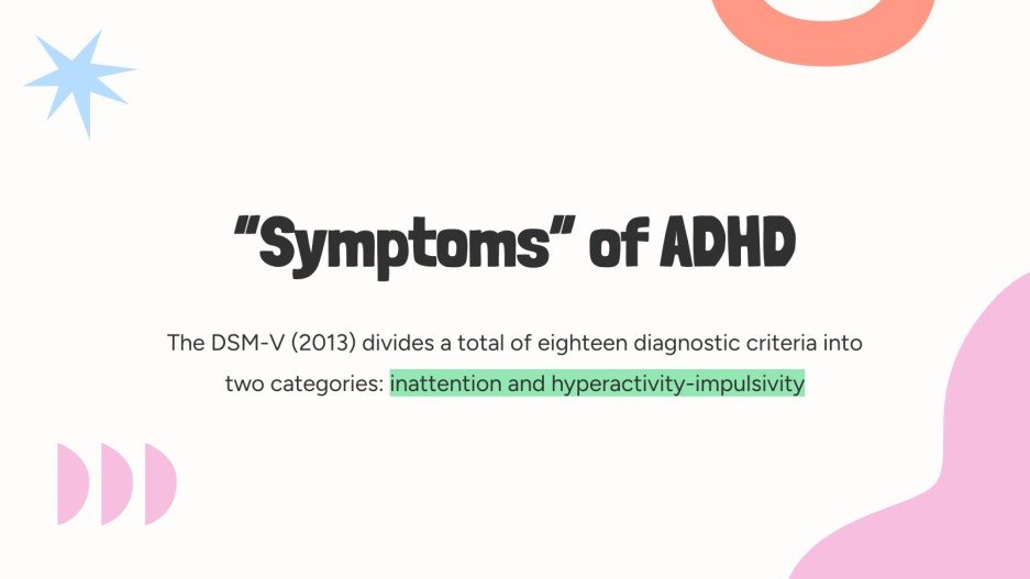 Diagnostic Criteria for ADHD According to the DSM-V