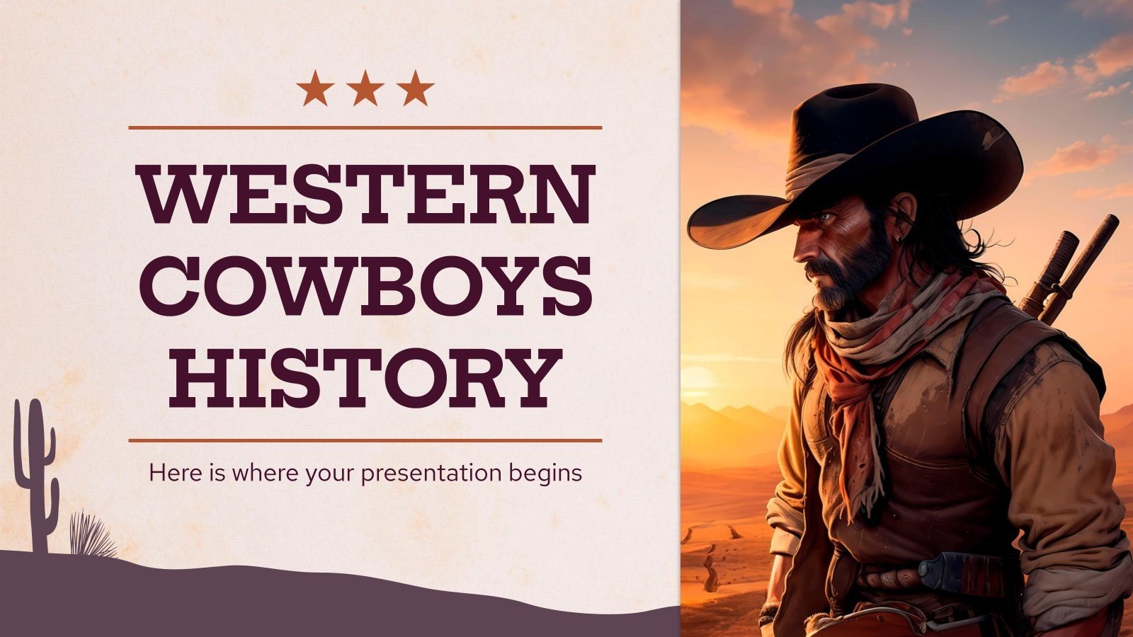 Western Cowboys History | Google Slides & PPT