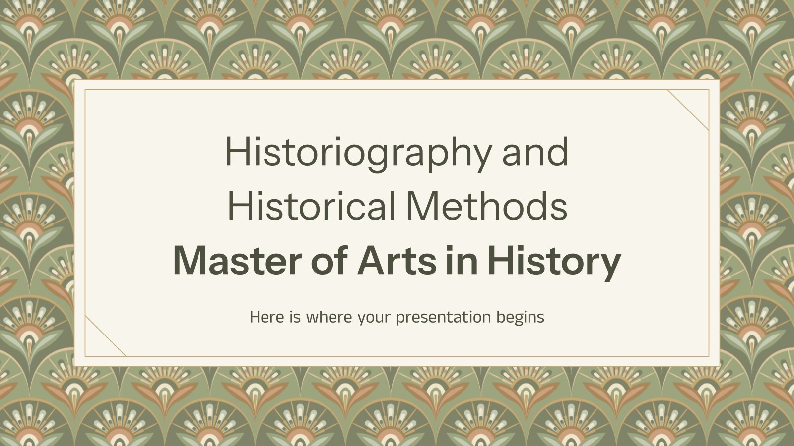 Historiography and Historical Methods - Master in History