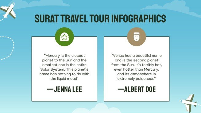 Surat Travel Tour Newsletter Infographics | Google Slides