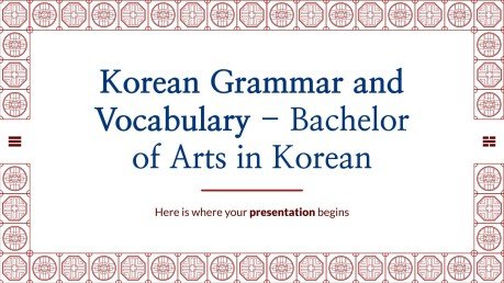 Gramática e vocabulário em coreano | Google Slides e PPT