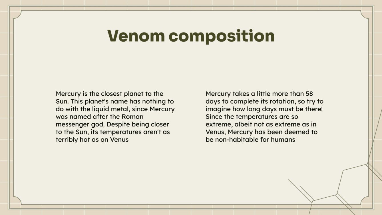 The Chemistry of Snake Venom | Google Slides & PPT