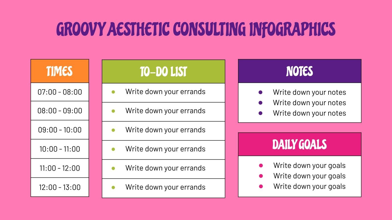 Groovy Aesthetic Consulting Infographics | Google Slides