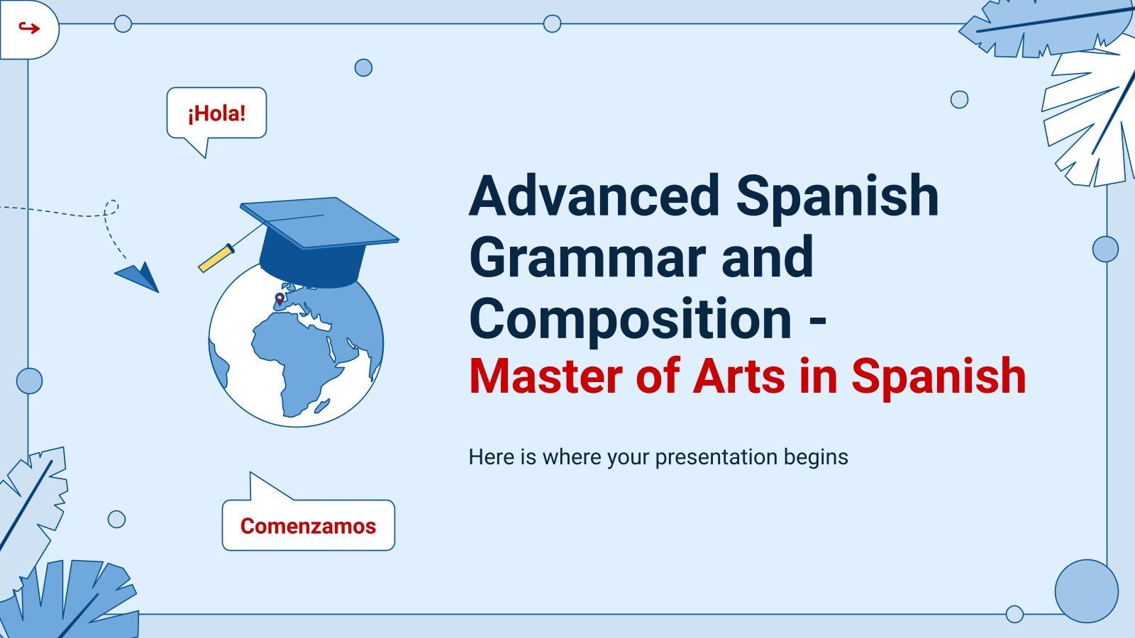 Advanced Spanish Grammar and Composition | Google Slides
