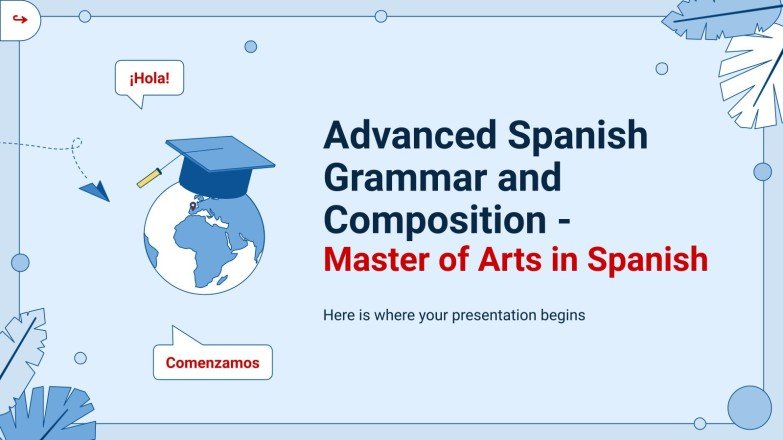 Advanced Spanish Grammar and Composition | Google Slides