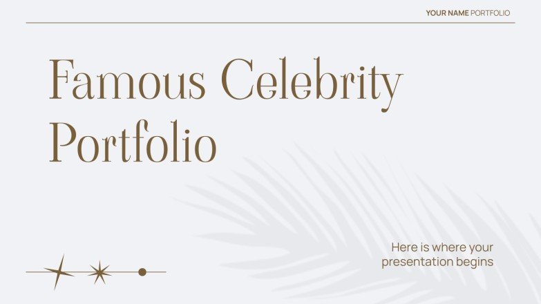 Famous Celebrity Portfolio | Google Slides & PowerPoint