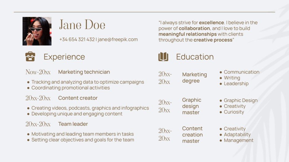 Famous Celebrity Portfolio | Google Slides & PowerPoint