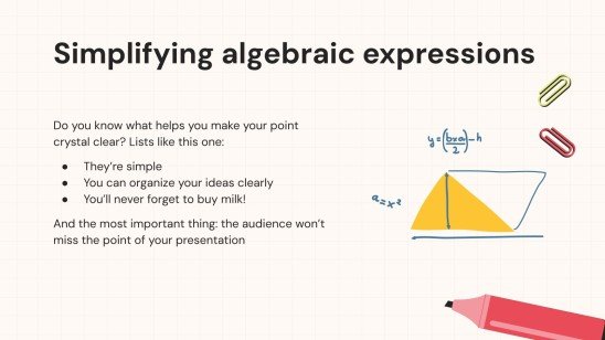 Algebraic Expressions and Equations | Google Slides & PPT