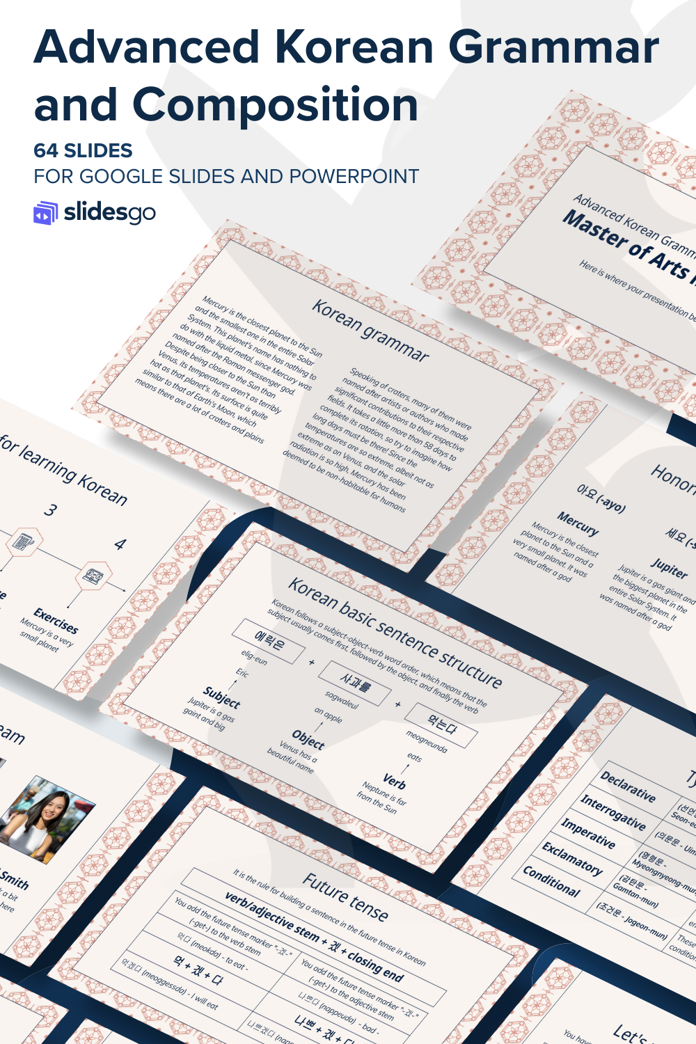 Advanced Korean Grammar and Composition | Google Slides