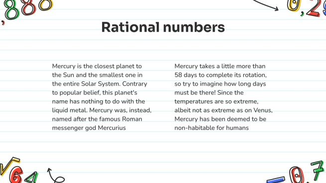 Numbers and Operations: Rational and Irrational Numbers