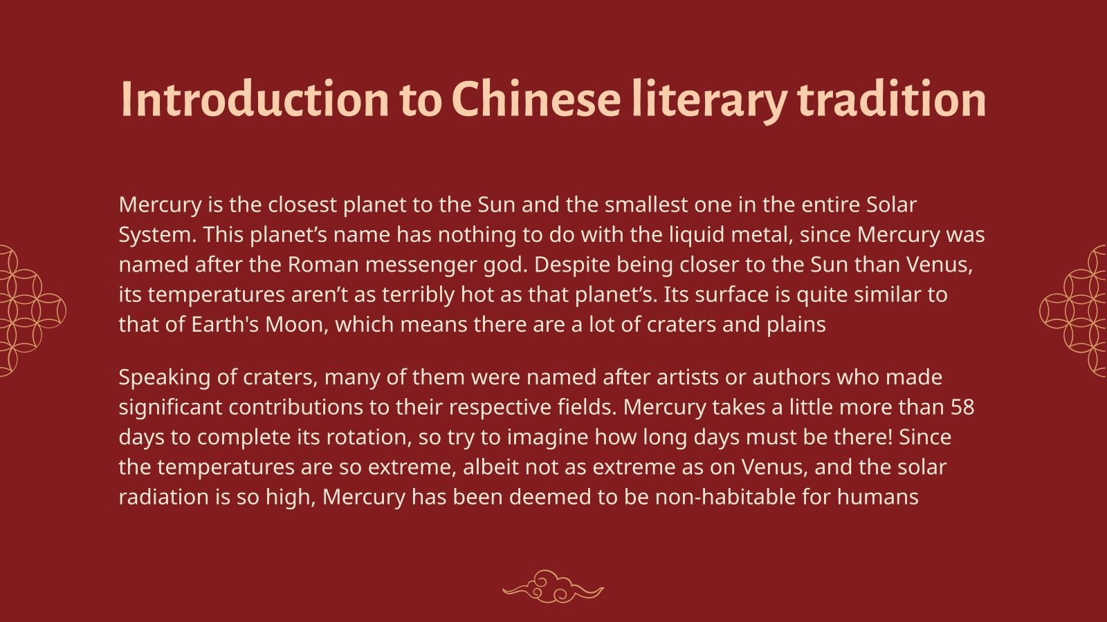 Advanced Topics in Chinese Literature - Ph.D. in Chinese