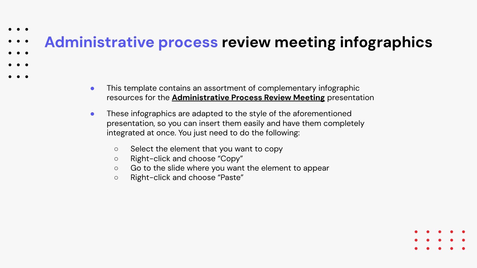 Administrative Process Review Meeting Infographics