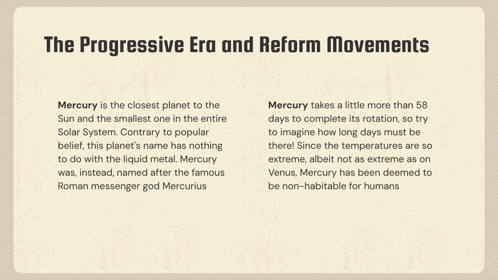 La era progresista y los movimientos reformistas