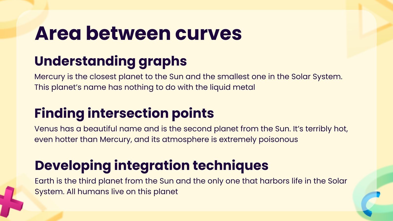 Calculus: Applications of Integration | Google Slides & PPT