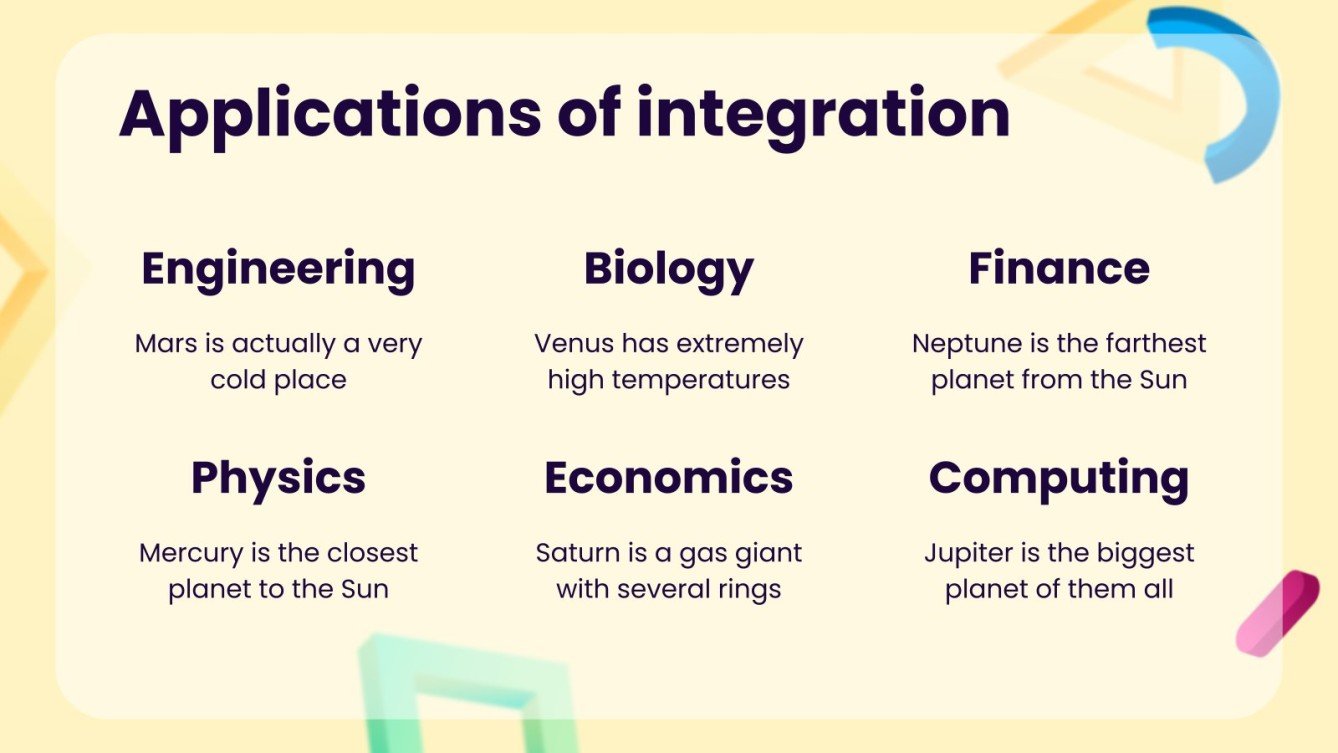 Calculus: Applications of Integration | Google Slides & PPT