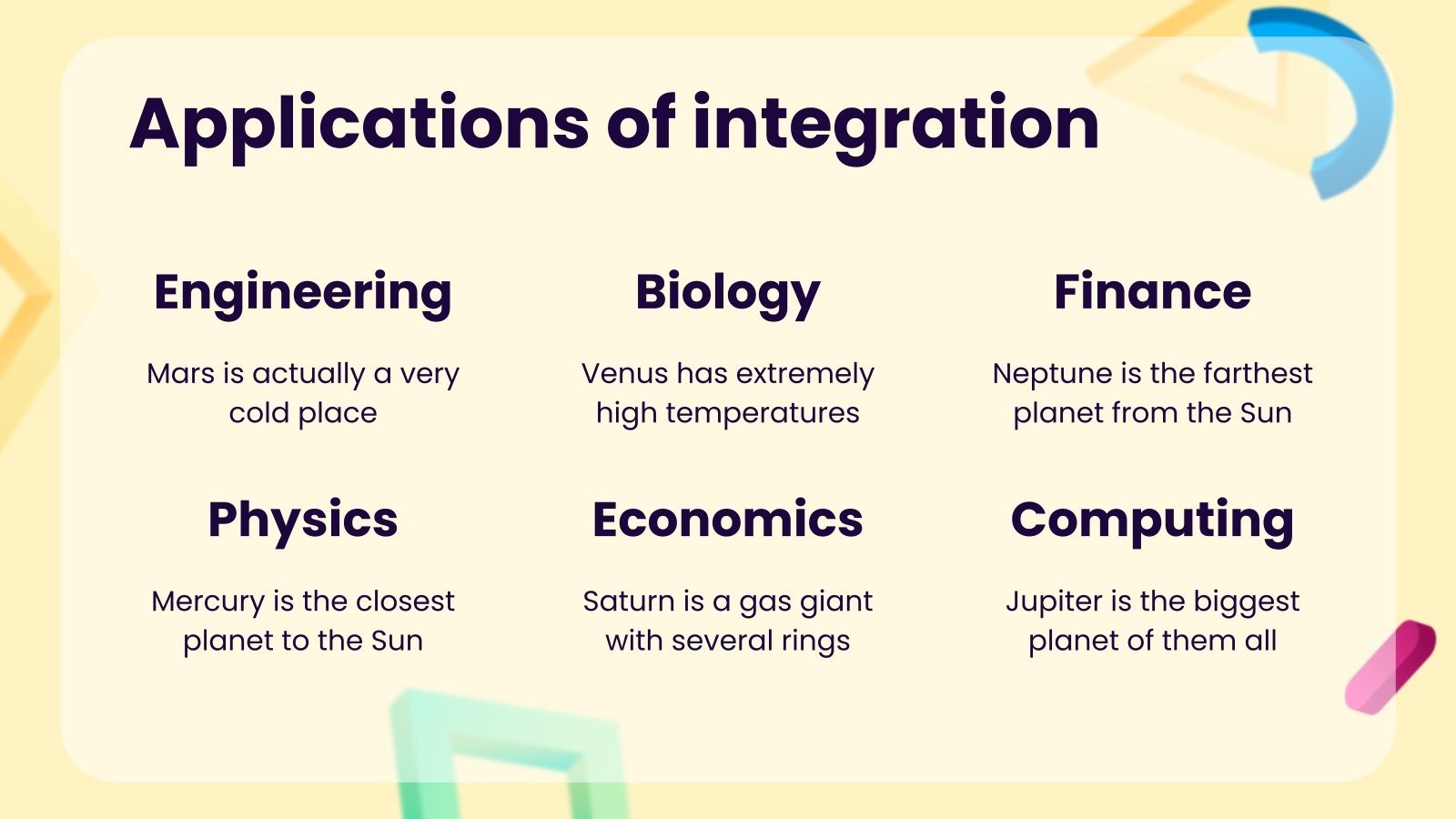 Calculus: Applications of Integration | Google Slides & PPT