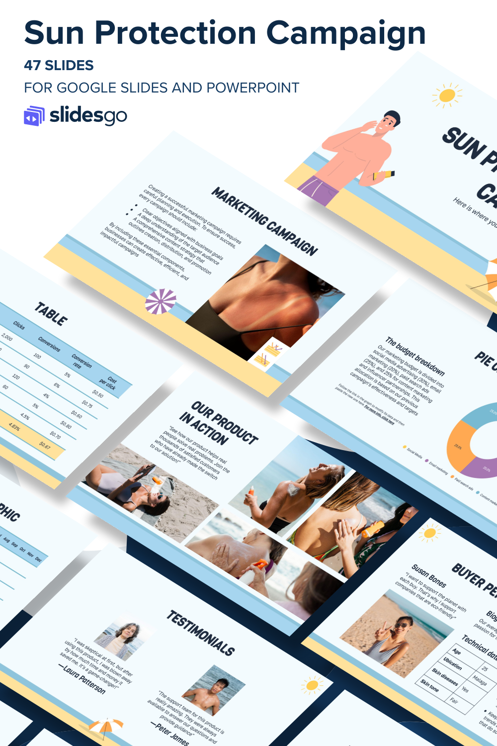 Sun Protection Campaign | Google Slides & PPT