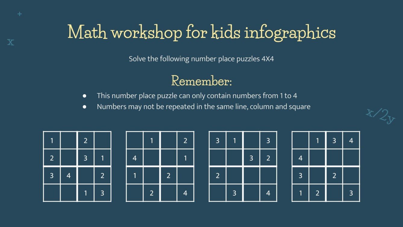 Math Workshop for Kids Infographics | Google Slides & PPT