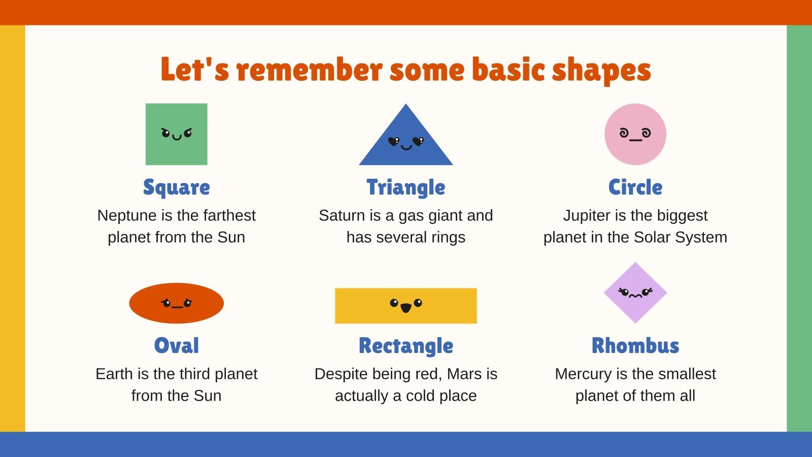 Colors and Shapes - Science - Pre-K | Google Slides & PPT