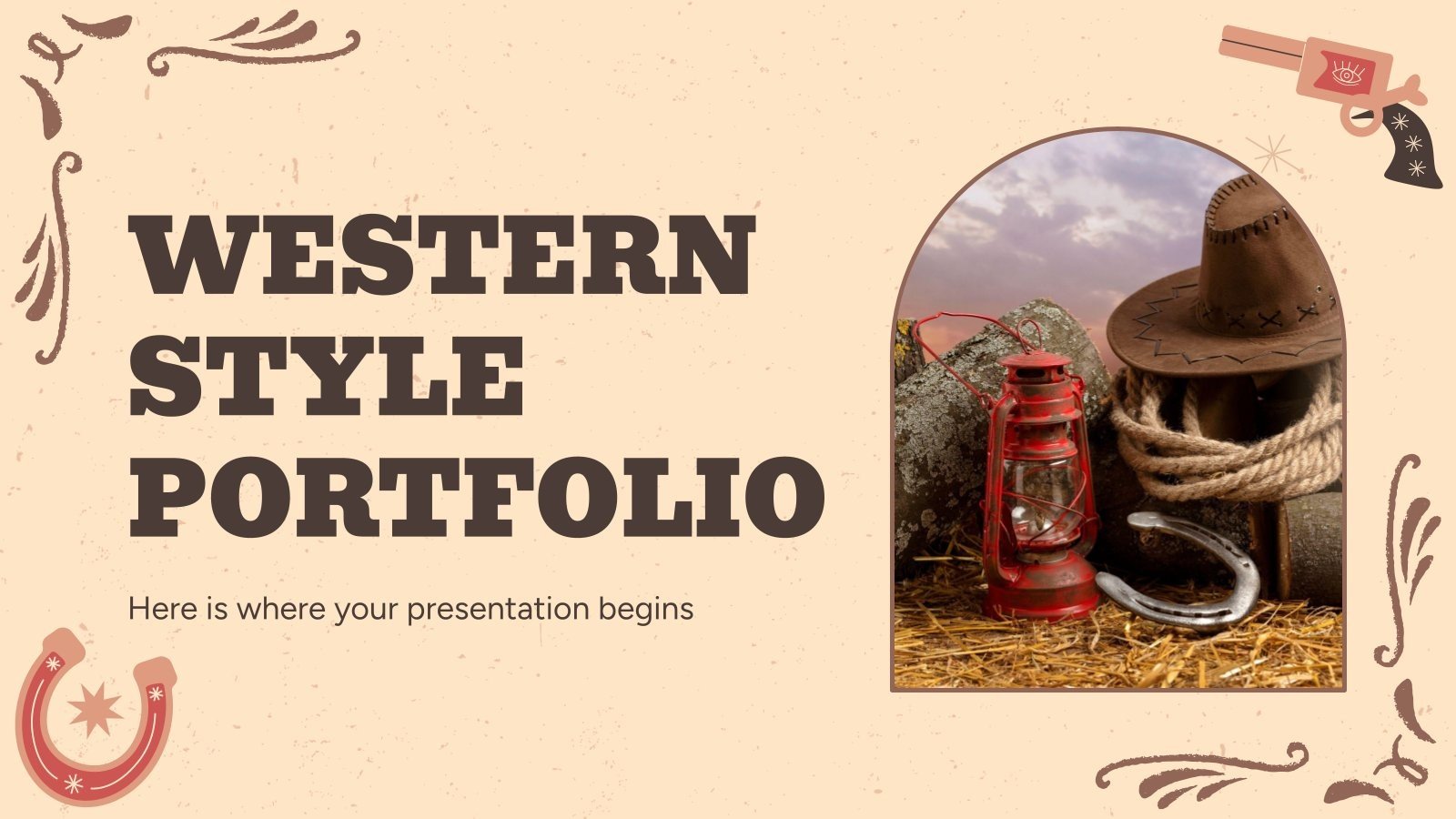 Portafolio estilo Viejo Oeste | Google Slides y PowerPoint