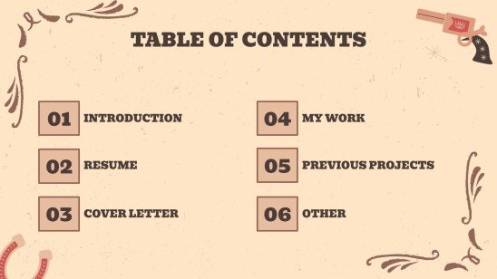 Portafolio estilo Viejo Oeste | Google Slides y PowerPoint