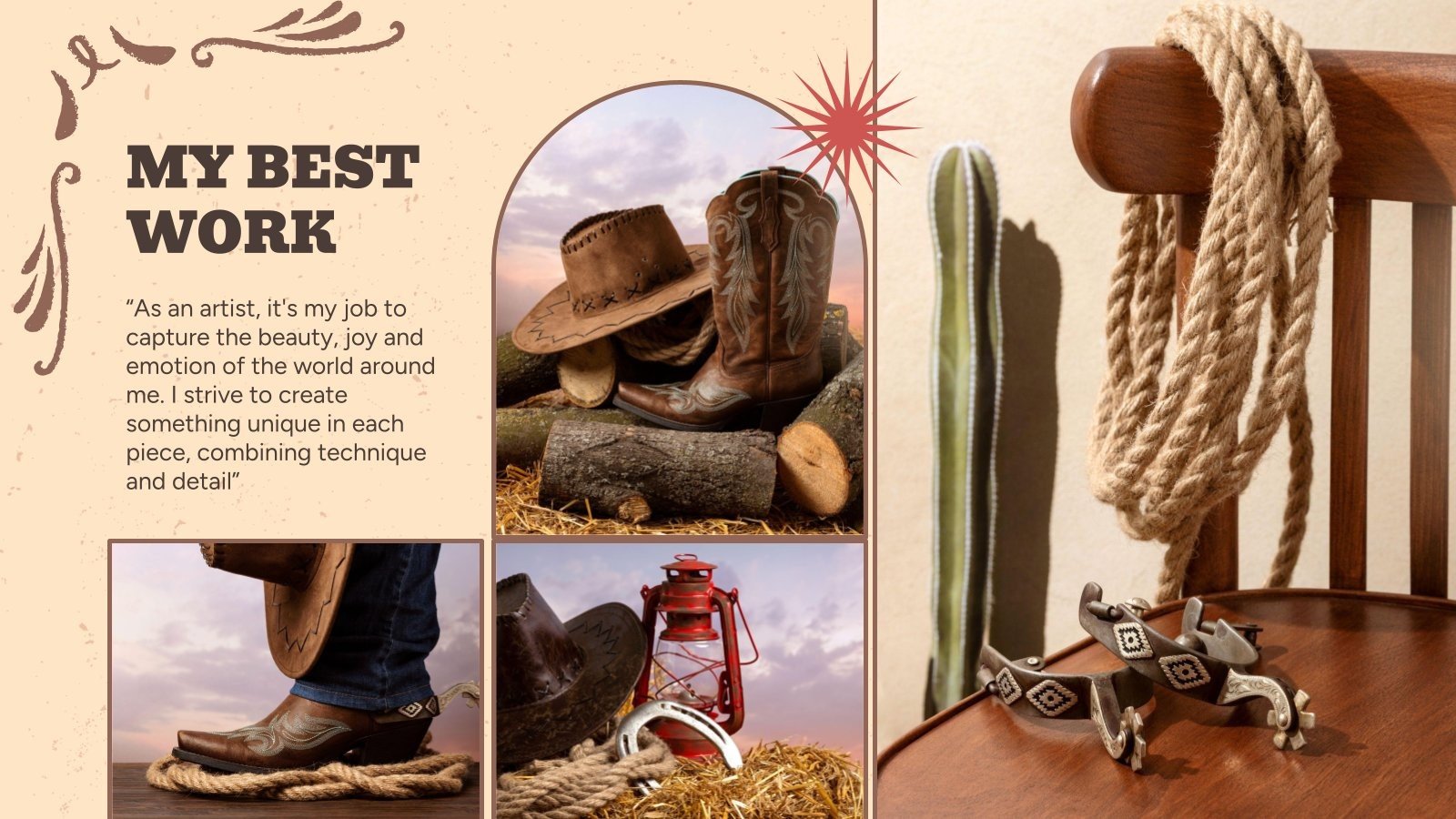 Portafolio estilo Viejo Oeste | Google Slides y PowerPoint