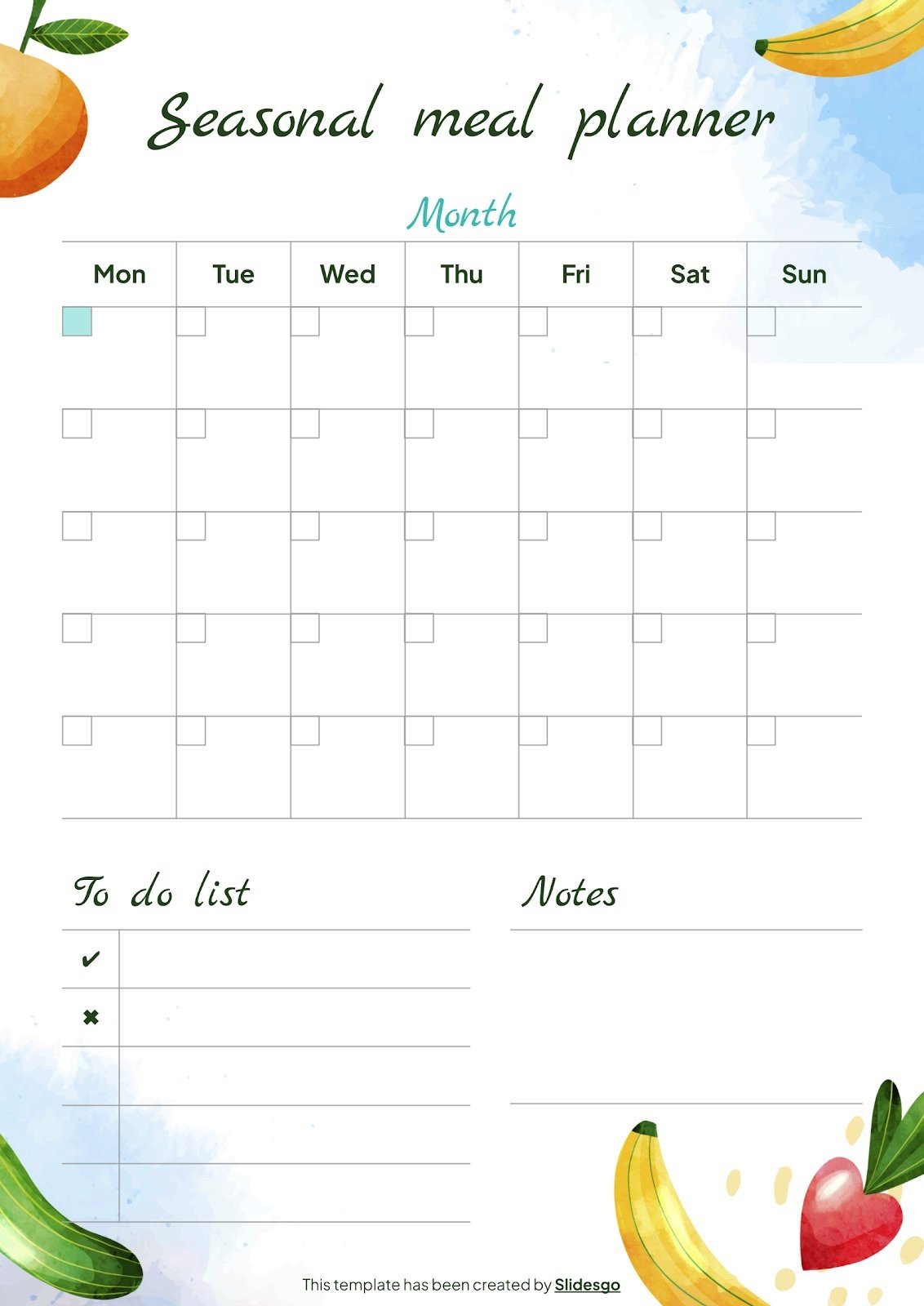 Seasonal Meal Planner | Google Slides & PowerPoint