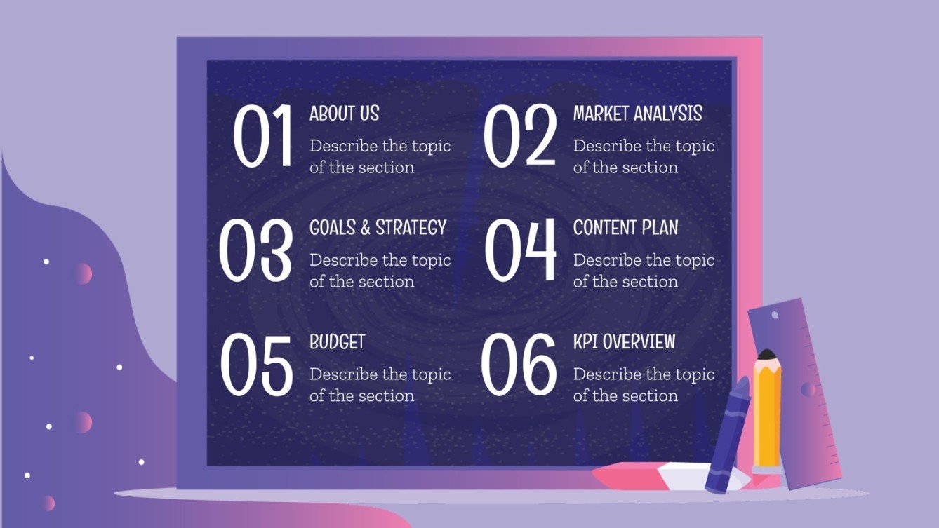 Back to School Social Media Google Slides and PowerPoint Template