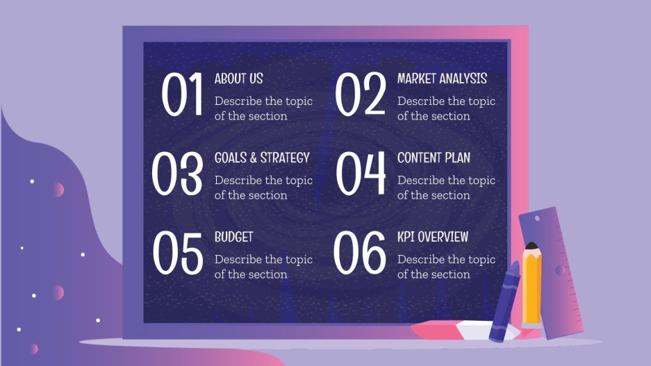 Back to School Social Media Google Slides and PowerPoint Template