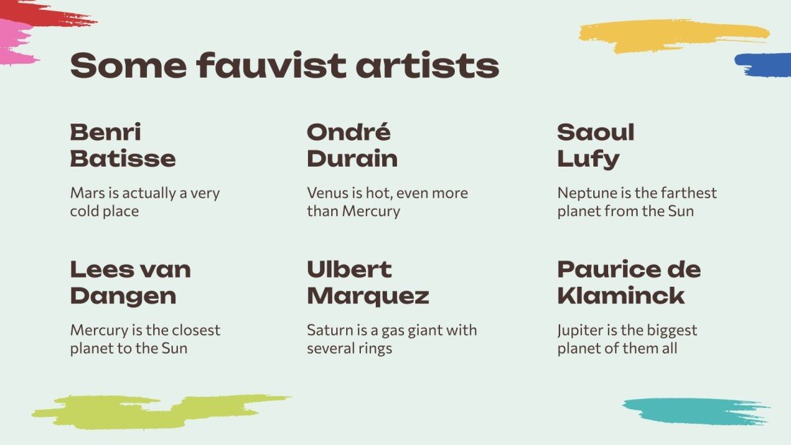 Fauvism Artist Movement | Google Slides & PowerPoint