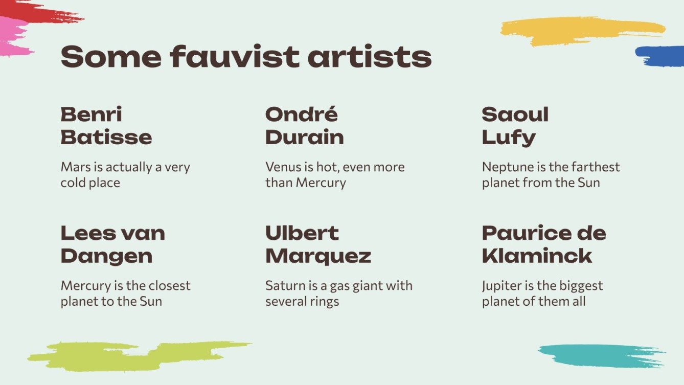 Fauvism Artist Movement | Google Slides & PowerPoint