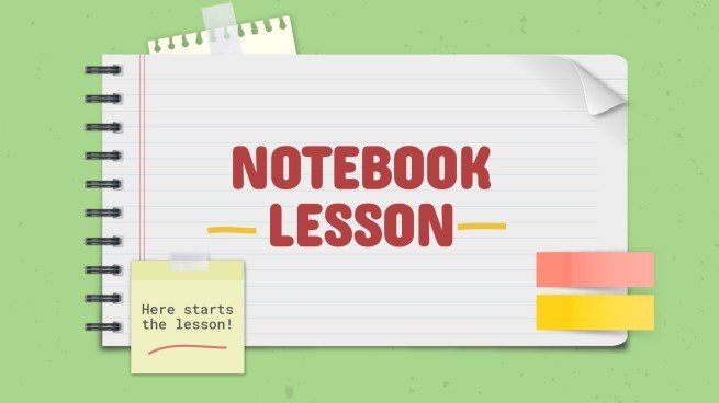 Notebook Lesson Google Slides theme and PowerPoint template