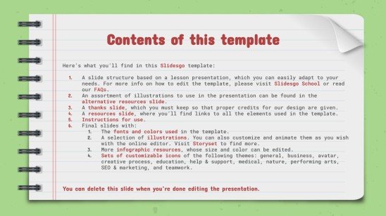 Notebook Lesson Google Slides theme and PowerPoint template
