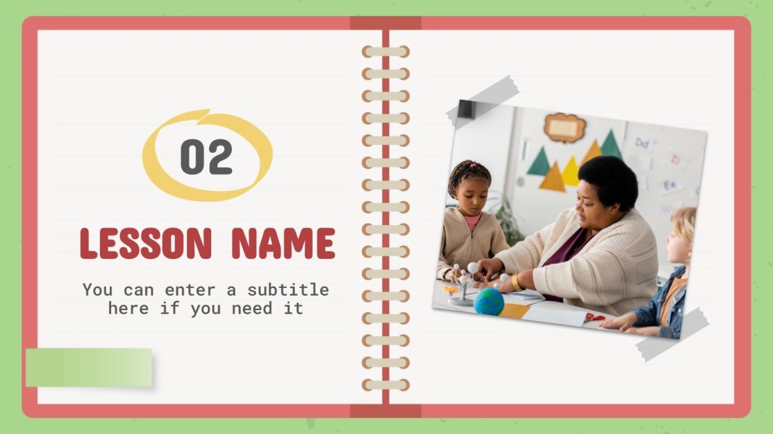 Notebook Lesson Google Slides theme and PowerPoint template