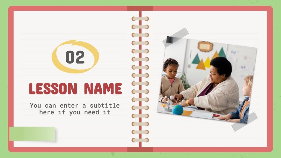 Notebook Lesson Google Slides theme and PowerPoint template